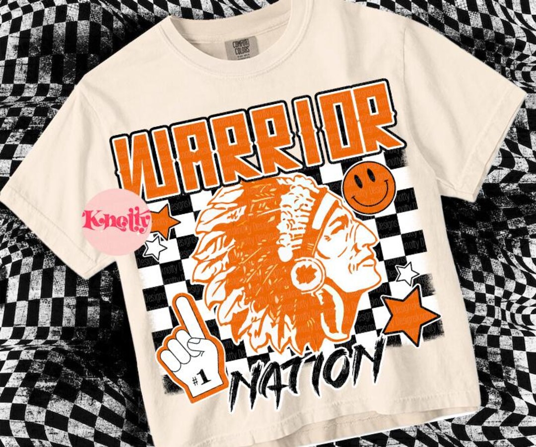 Retro Pop Mascot-warrior Nation PNG - School Spirit-orange - Etsy
