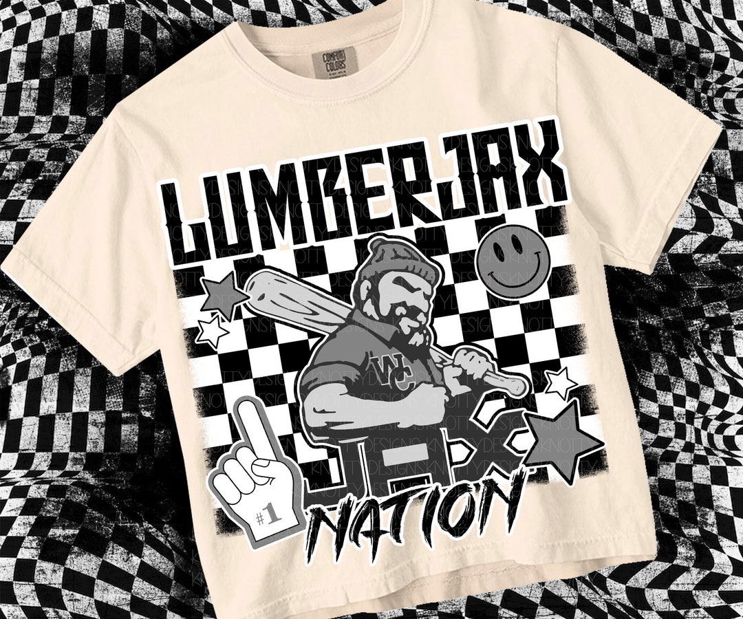 Retro Grunge - Mascot-lumberjax NATION PNG - School Spirit - Etsy