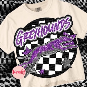 Retro Glitter Mascot- GREYHOUND Png - School Spirit - Etsy