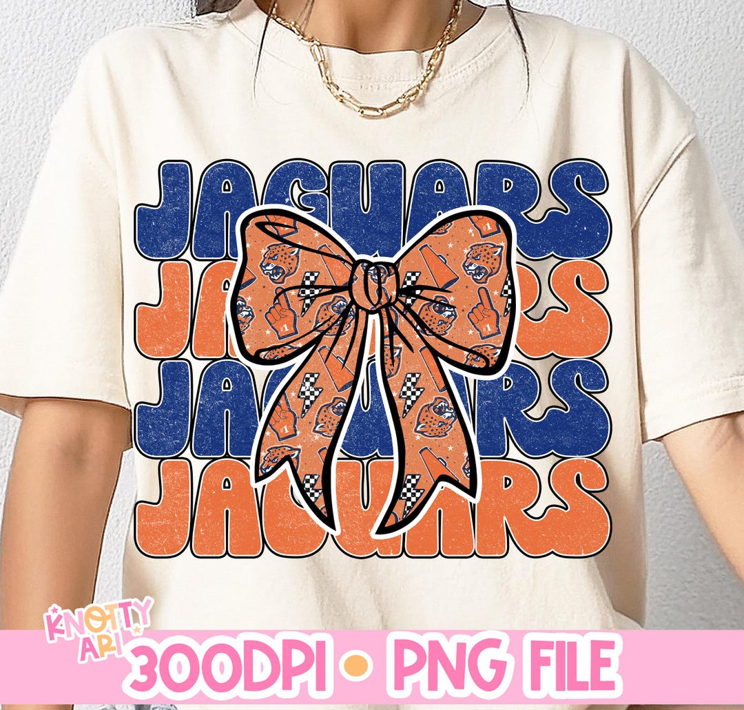 Retro Cute Coquette JAGUARS PNG Mascot-jaguar Nation- PNG School Spirit ...