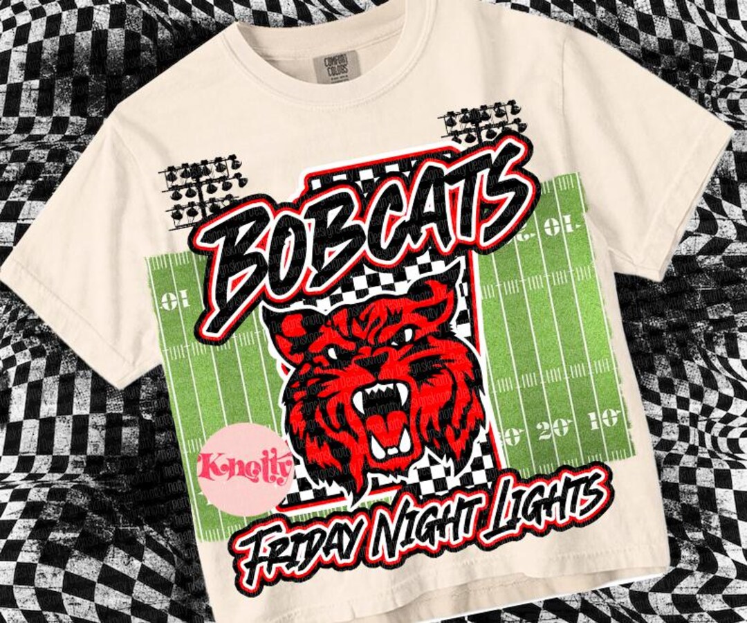 Retro Grunge - Mascot- Bobcat PNG - School Spirit - Black Red - Etsy
