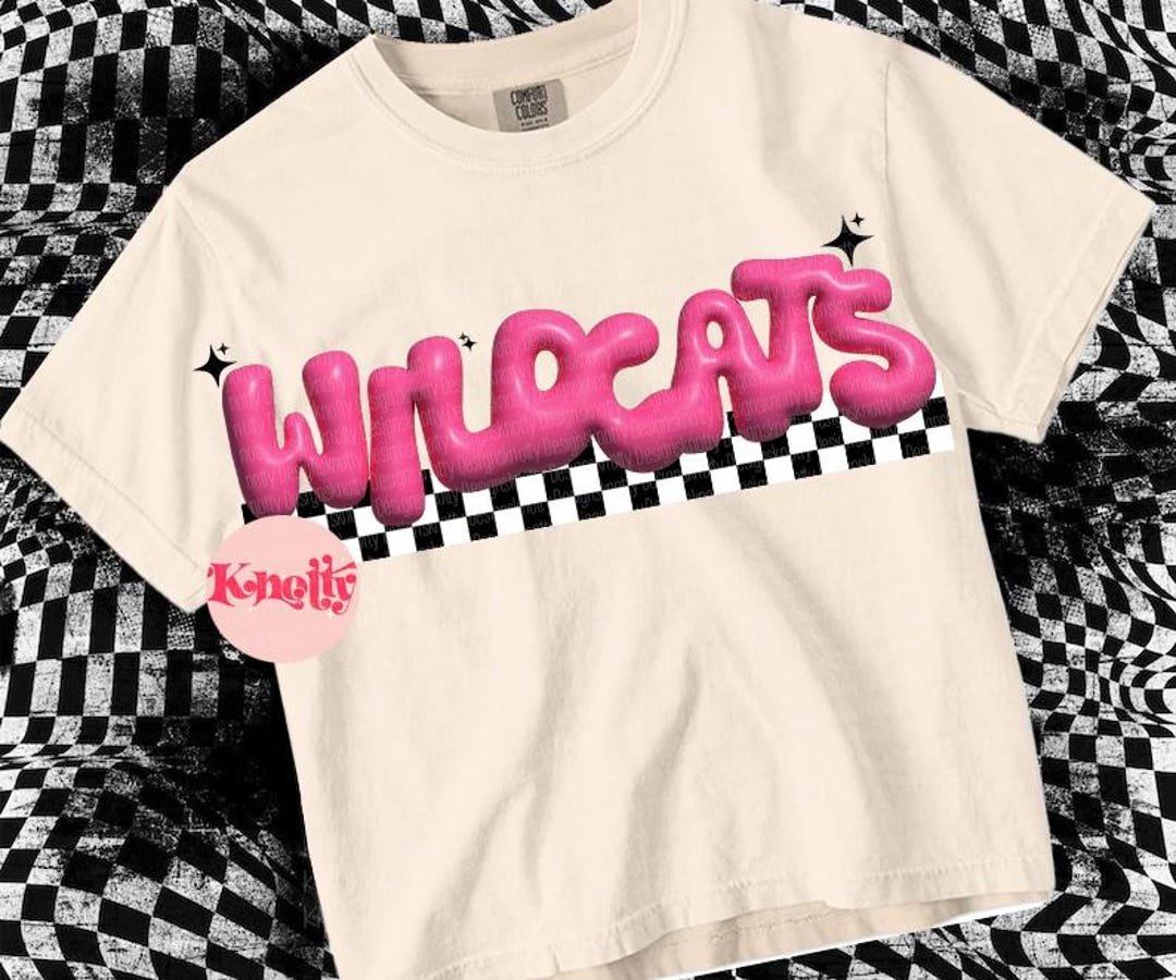 Retro Inflated Pink Mascot-wildcats PNG - School Spirit - Etsy