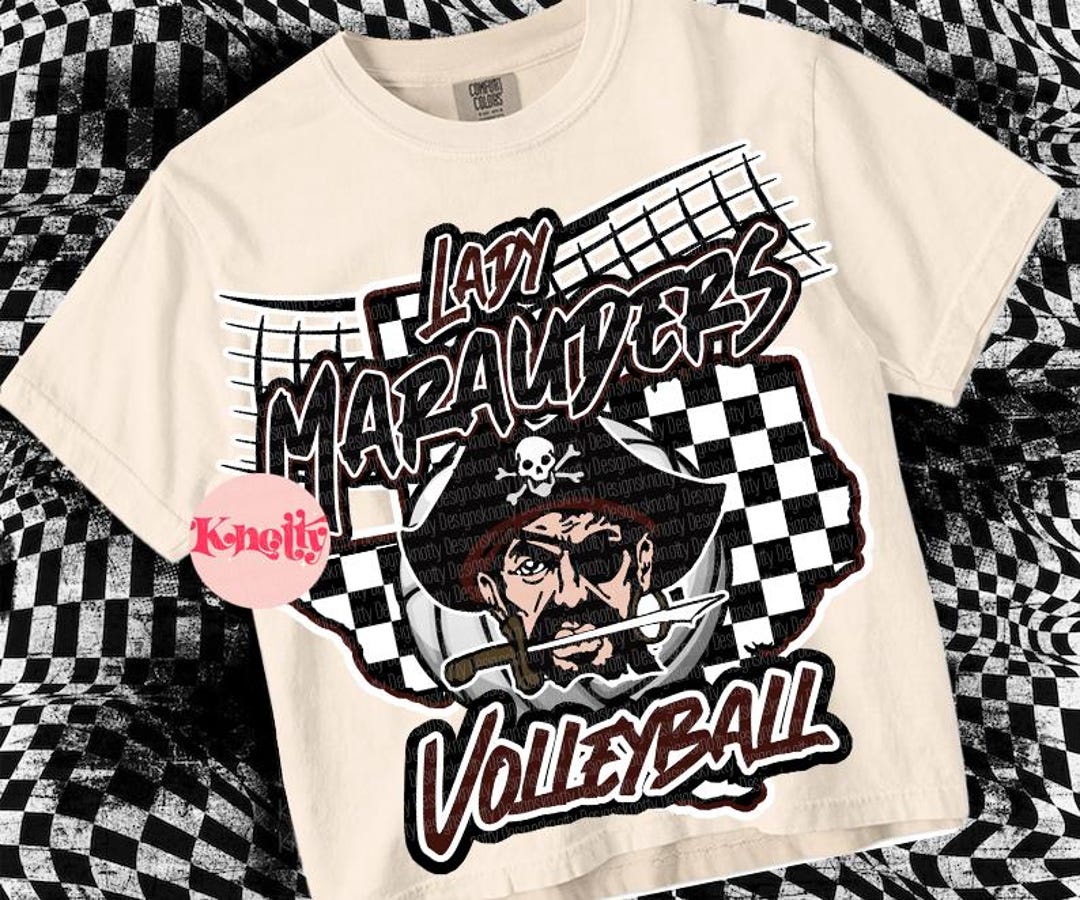 Retro Volleyball SINTON Marauders -mascot- PNG - School Spirit - Etsy