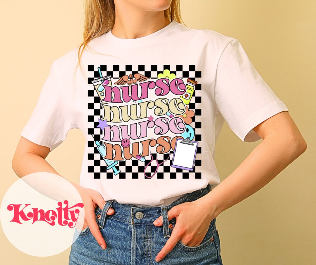 Retro Pastel- Nurse - Nurse Shirt PNG - Etsy