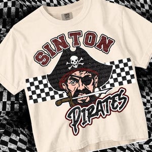Retro Preppy SINTON PIRATE -mascot- PNG - School Spirit - Etsy