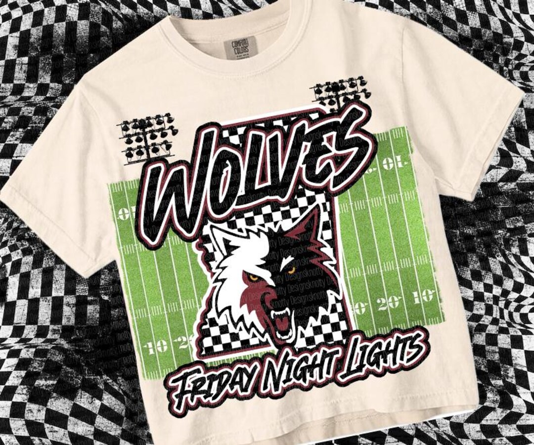 Retro Grunge - Mascot- WOLVES PNG - School Spirit - Maroon Black - Etsy