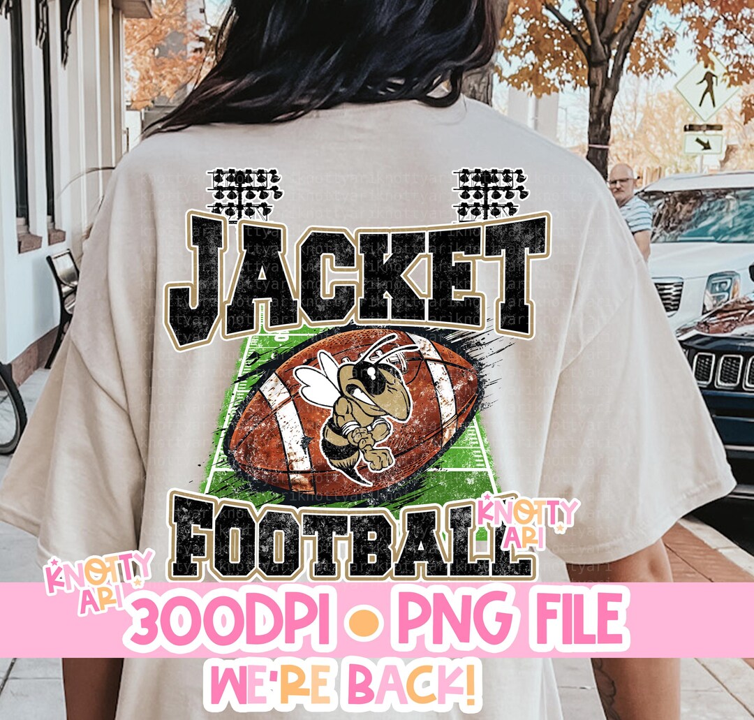 Distressed Preppy Jackets Football - PNG File - JACKETS - Mascots - Etsy
