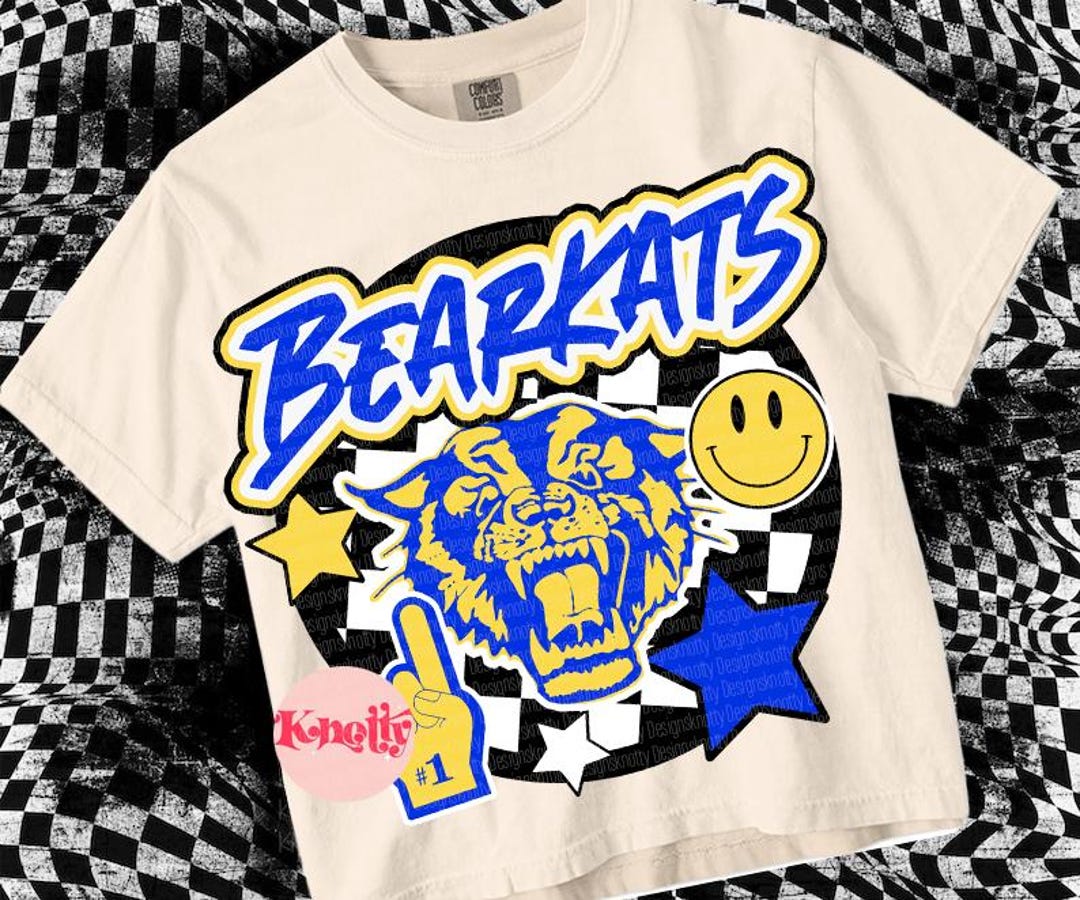 Retro Pop - Mascot-bearkats PNG - School Spirit - Etsy