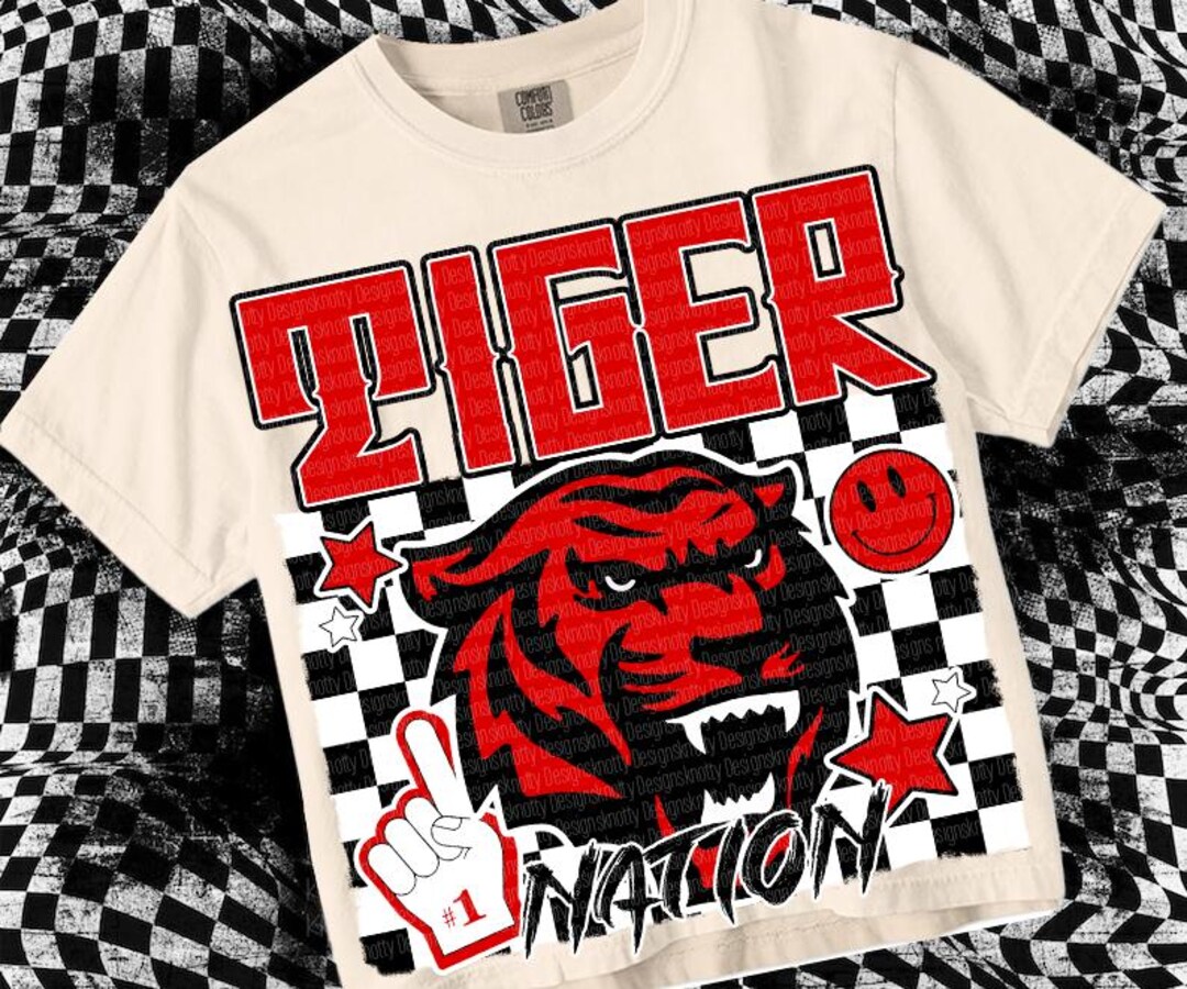 Retro Mascot -TIGER NATION PNG - School Spirit - Etsy