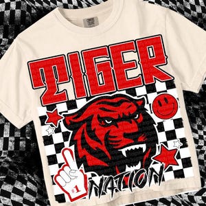 Retro Mascot -TIGER NATION PNG - School Spirit - Etsy