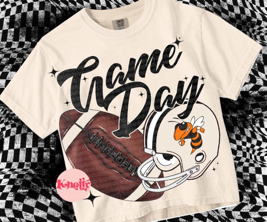 Retro Vintage Football YELLOWJACKETS GAMEDAY Design PNG File- Orange - Etsy