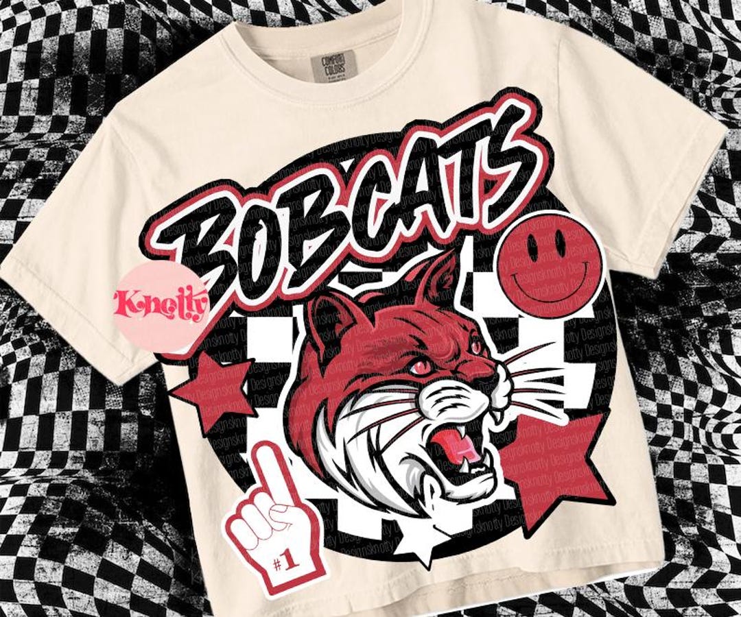 Retro - Bobcats PNG - School Spirit - Maroon Black - Etsy