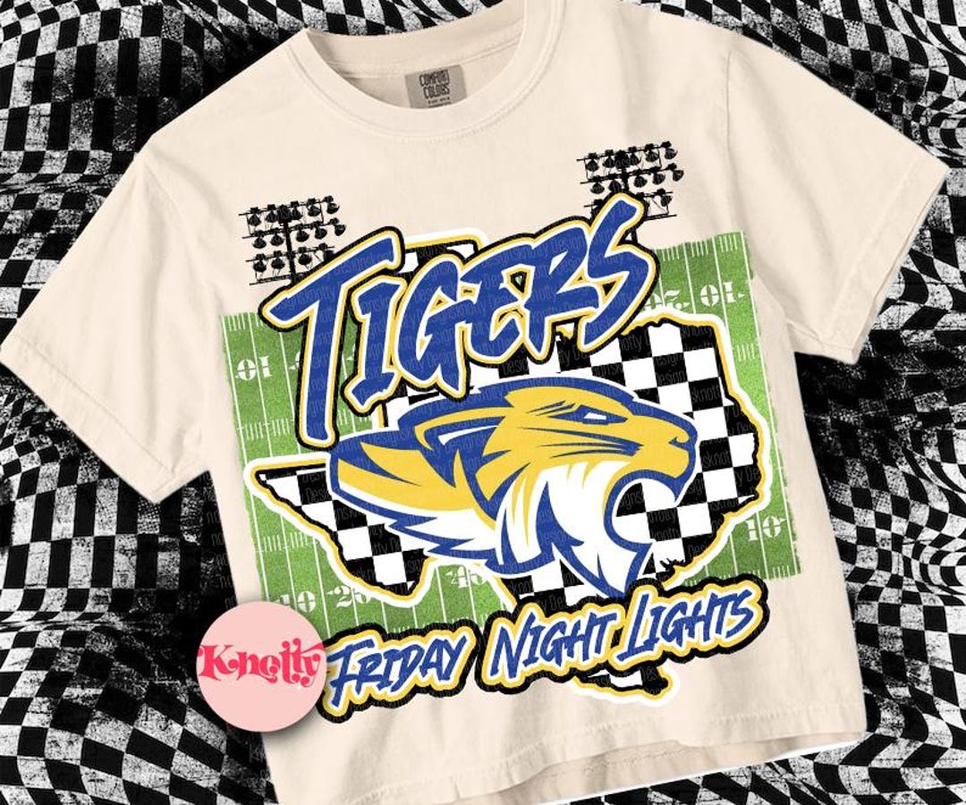 Retro Mascot- Friday Night Lights -tigers PNG - School Spirit-gold Blue ...
