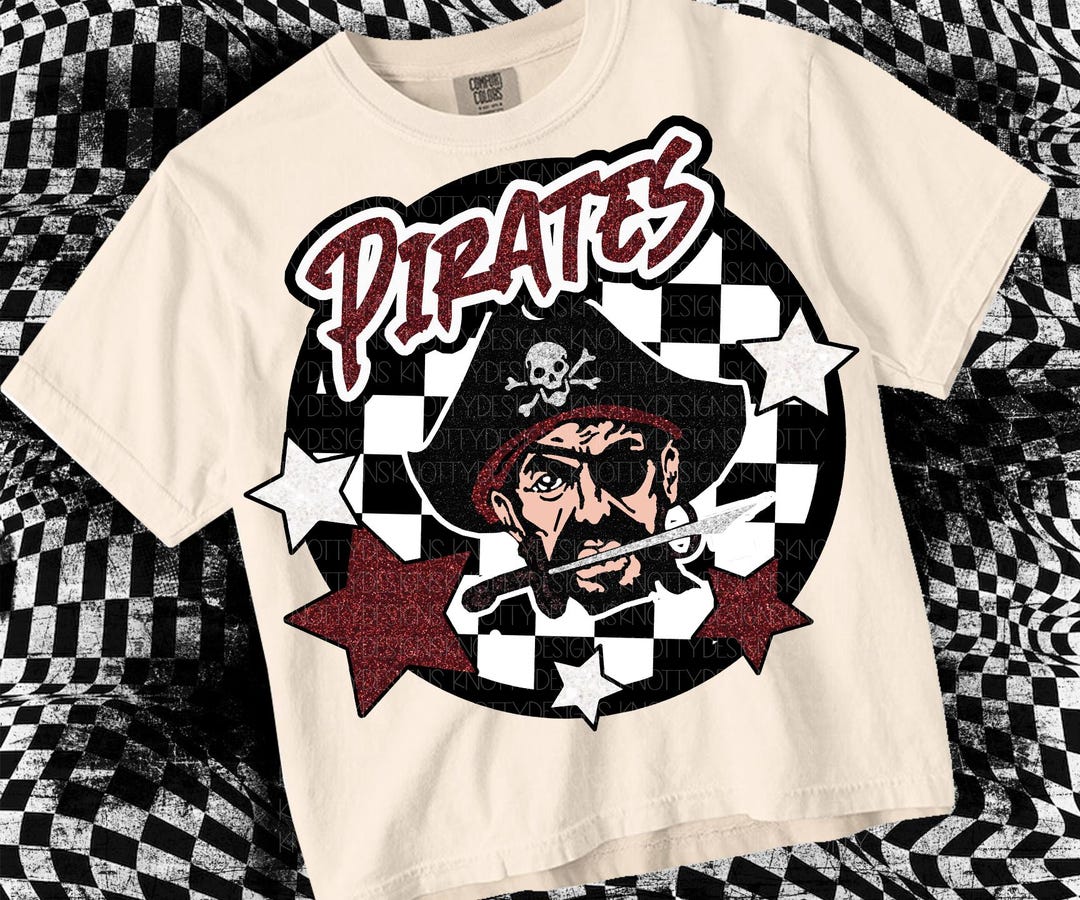 Retro Grunge Preppy PIRATE -mascot- PNG - School Spirit - Etsy