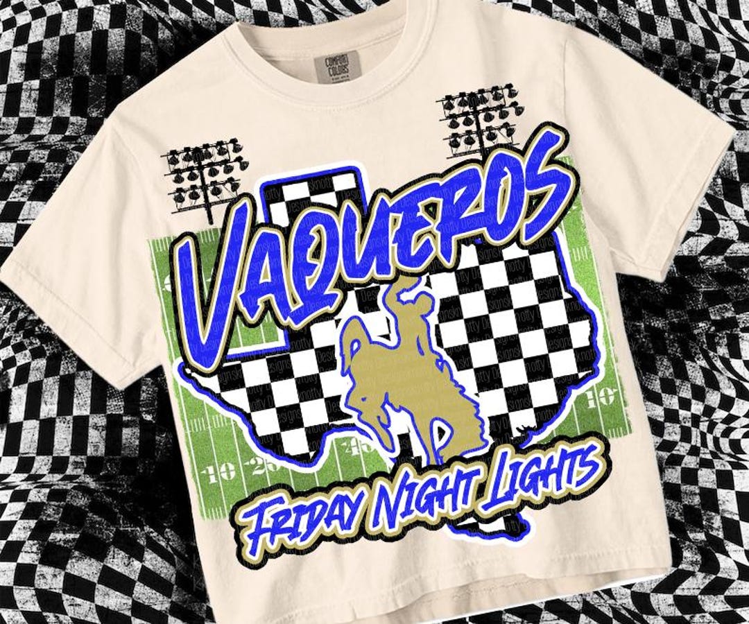 Retro Preppy Friday Night Lights- Vaqueros-mascot- PNG - School Spirit ...
