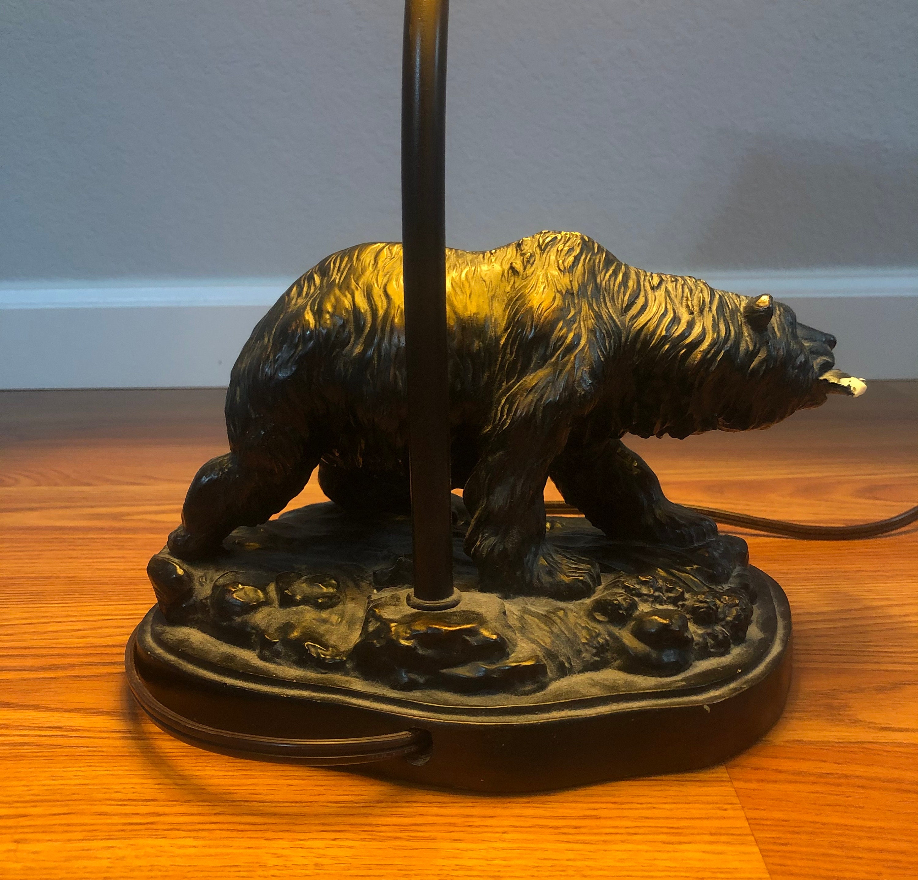 Vintage Cal Lighting Grizzly Bear Accent Table Lamp | Etsy