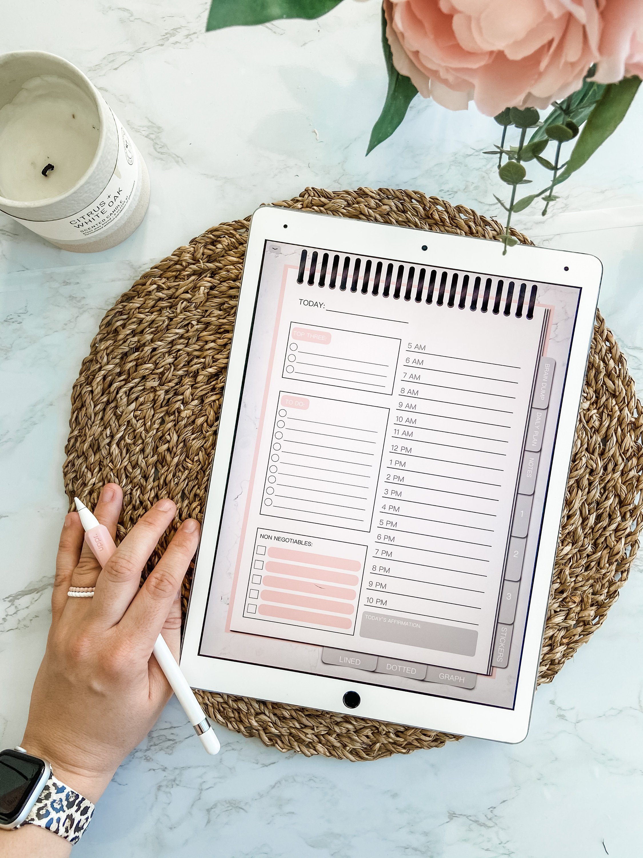 DIGITAL Daily Notepad | to Do List | Pink Productivity Planner ...