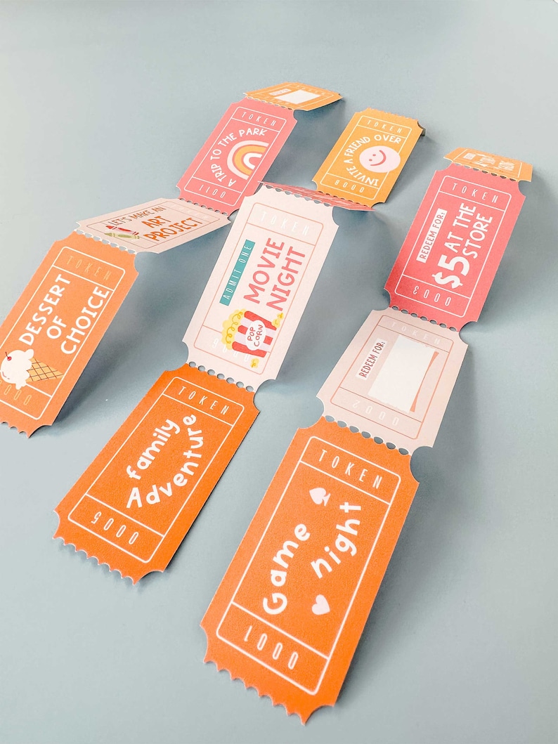 Personalized Activity Coupons for Kids - Fun Colorful Family Gift - Etsy