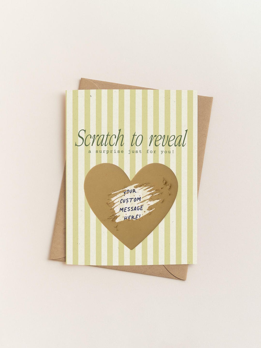 Scratch-off Heart Card | Personalized Hidden Message, Surprise Gift - Etsy