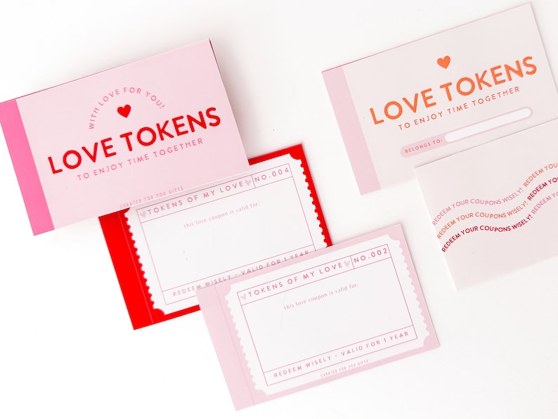 Printable Love Coupon Book Personalized Valentines Gift for Him Her ...