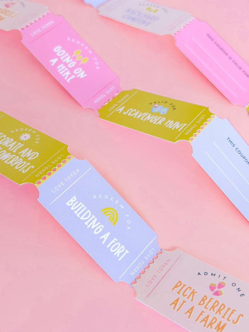 Spring Summer Activity Coupons for Kids, Personalized Gift for Kids ...