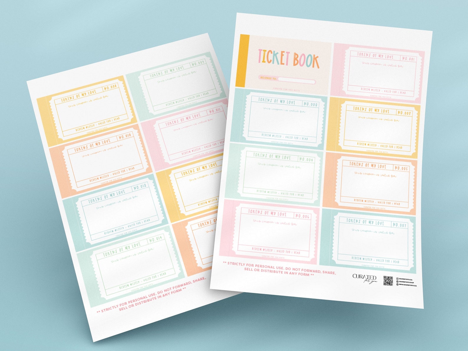 Printable Ticket Book for Kids Personalized Christmas Gift Voucher ...