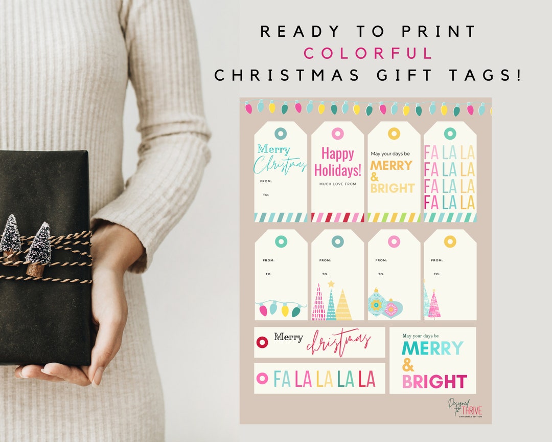 Digital Christmas Tags Printable Gift Tags Instant - Etsy