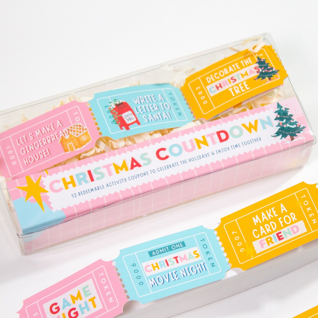 Christmas Countdown - Advent Calendar for Kids - Activity Coupons for ...