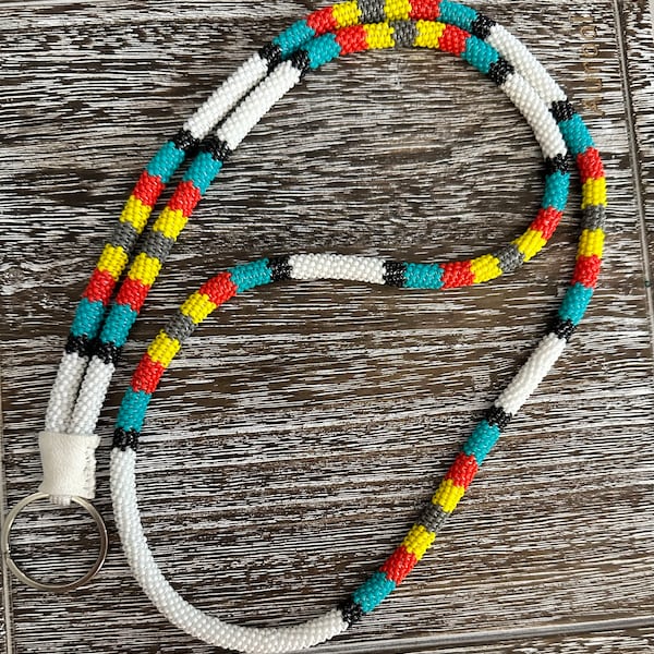 Native Beaded Lanyard - Etsy