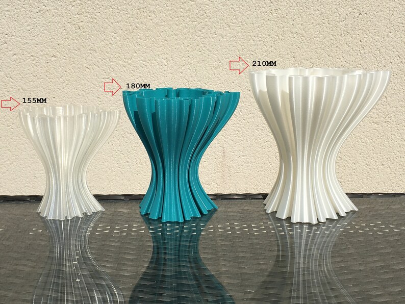 Modern Wavy Vase for Artificial Flowers Geometric Vase - Etsy