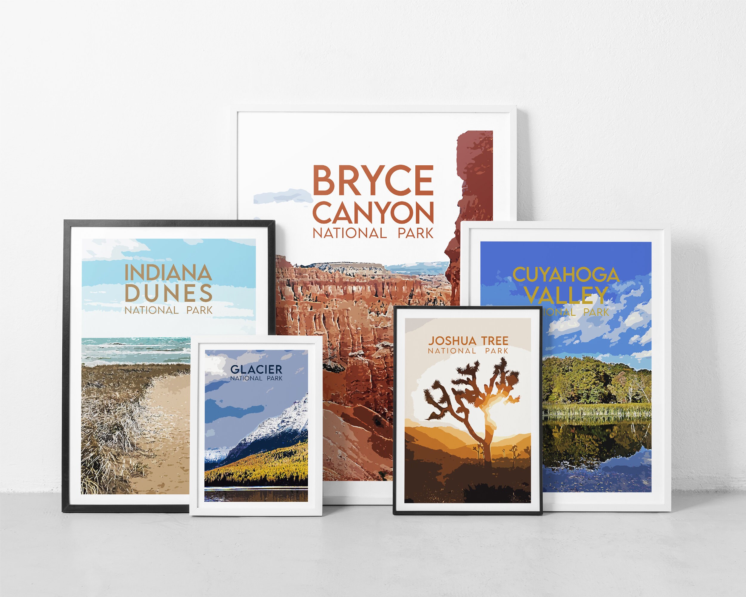 Glacier Print National Park Service NPS Illustration - Etsy