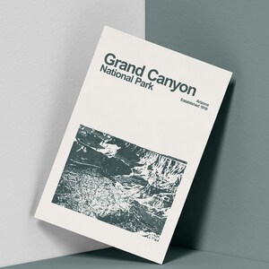 Grand Canyon National Park Poster - Minimalist Wall Art - National Park ...