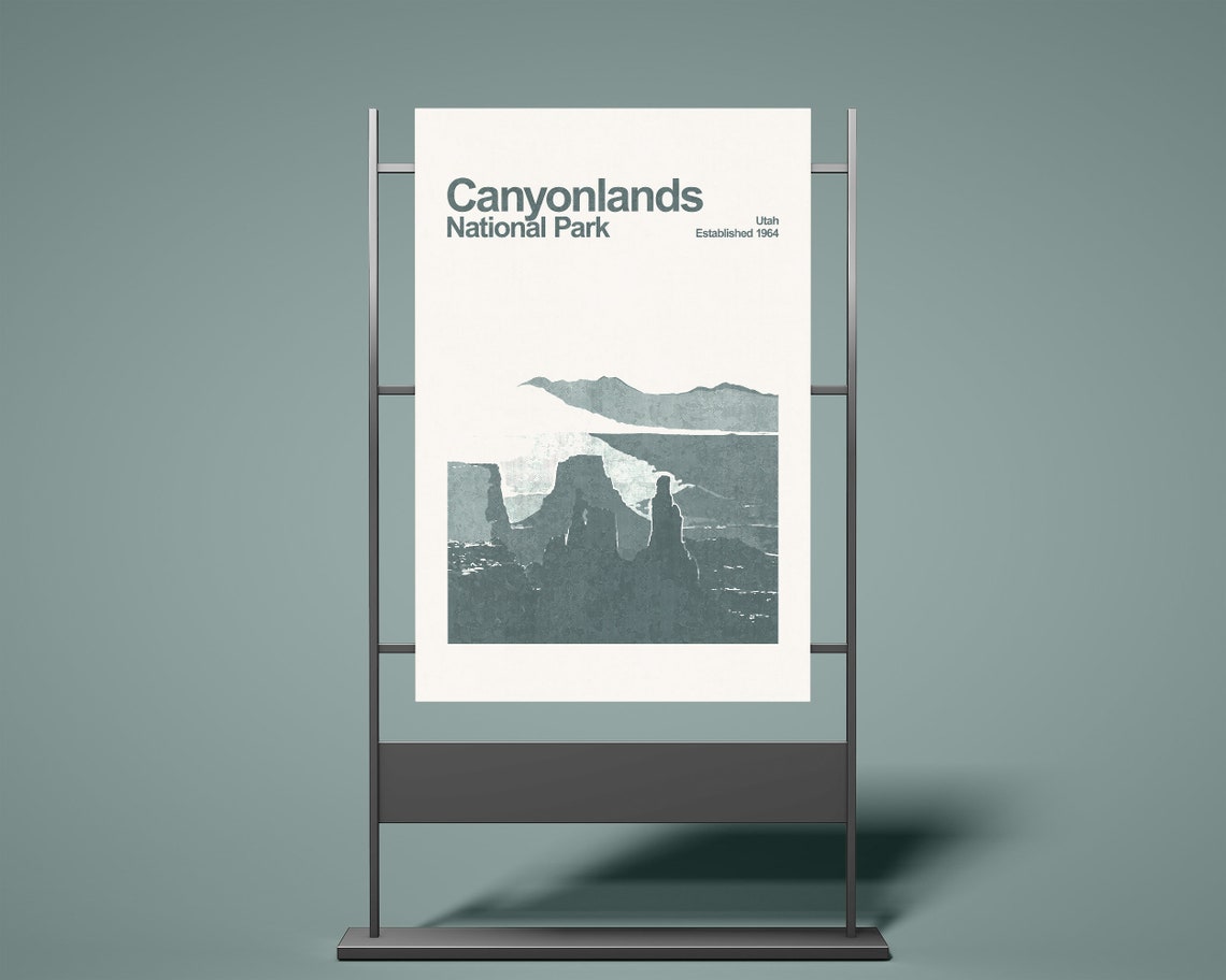 Canyonlands National Park Poster Minimalist Wall Art | Etsy