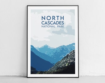 North Cascades National Park Wall Art Printable Digital - Etsy