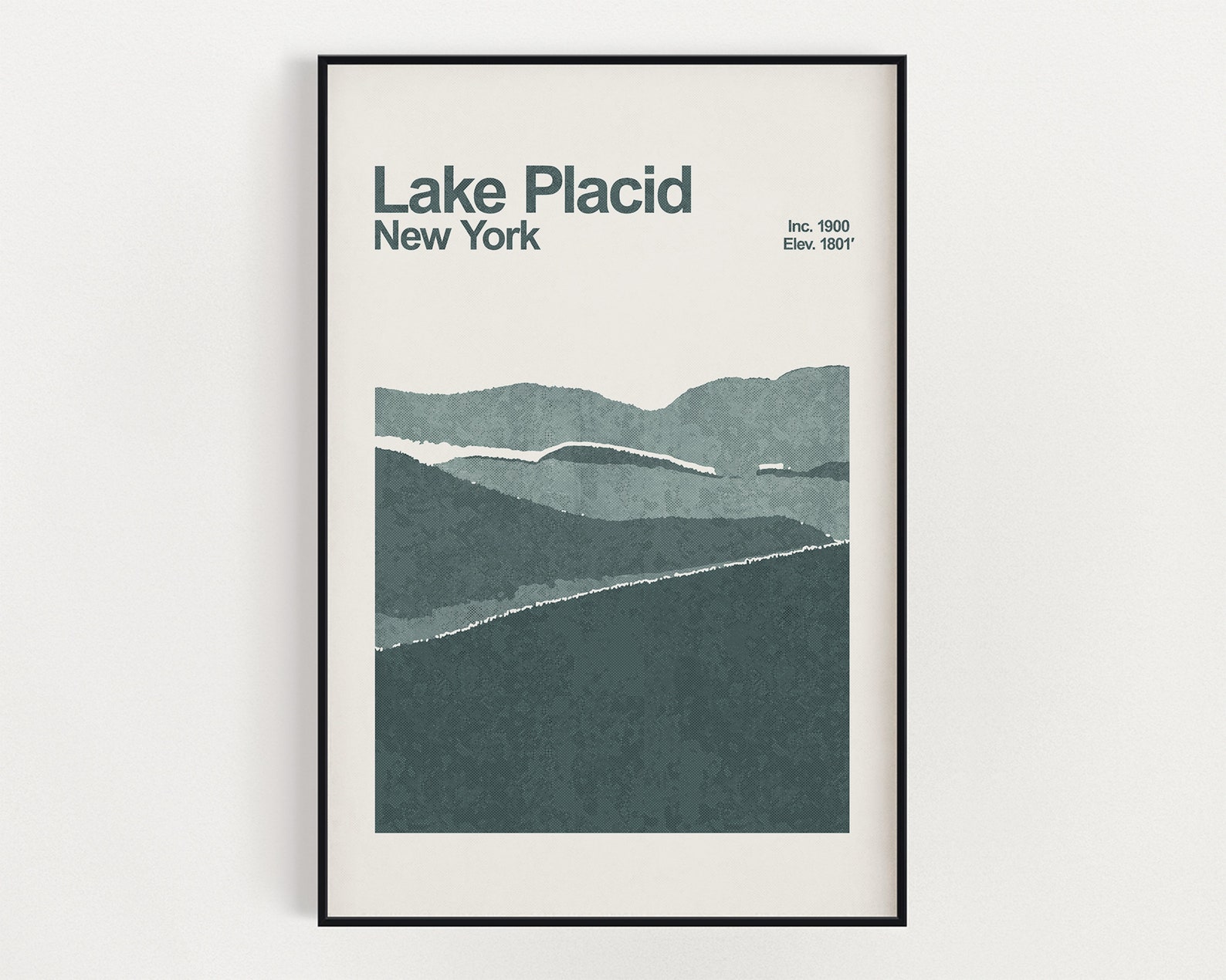 Lake Placid New York Poster Minimalist Wall Art - Etsy