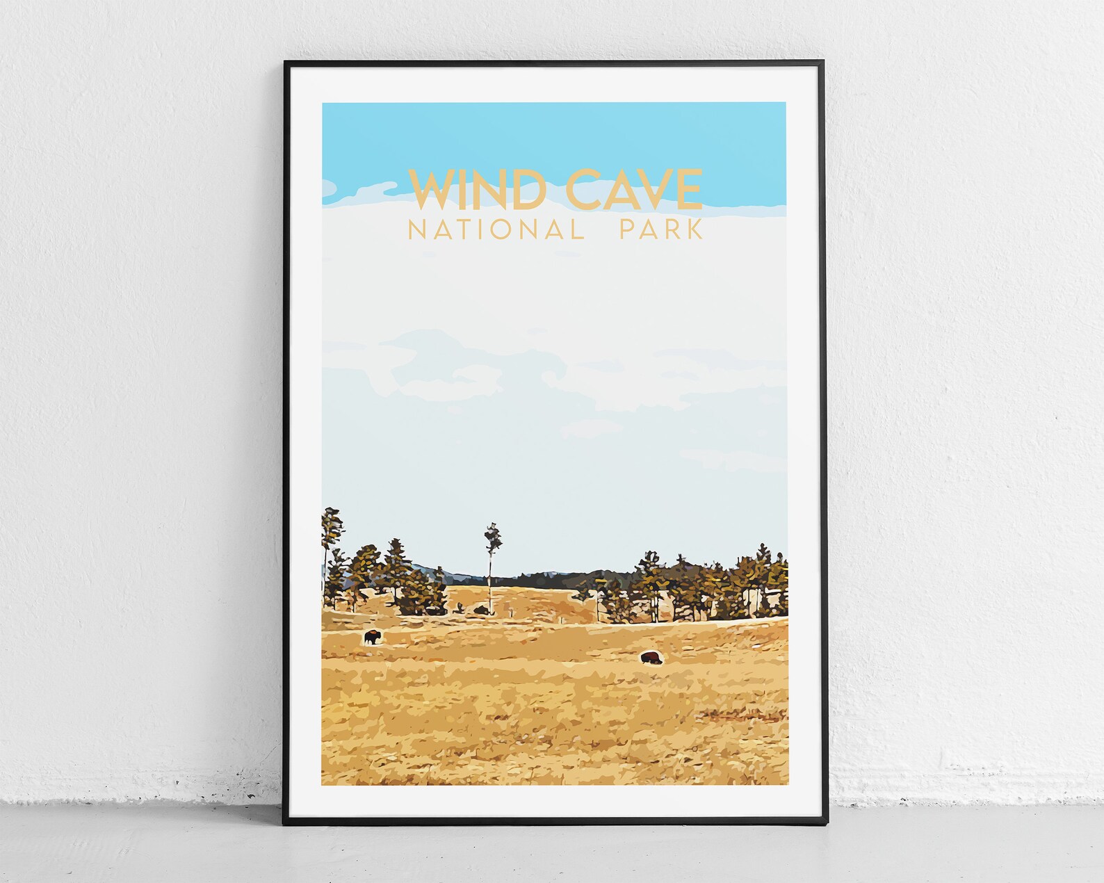 Wind Cave Print National Park Service Modern Travel Poster - Etsy
