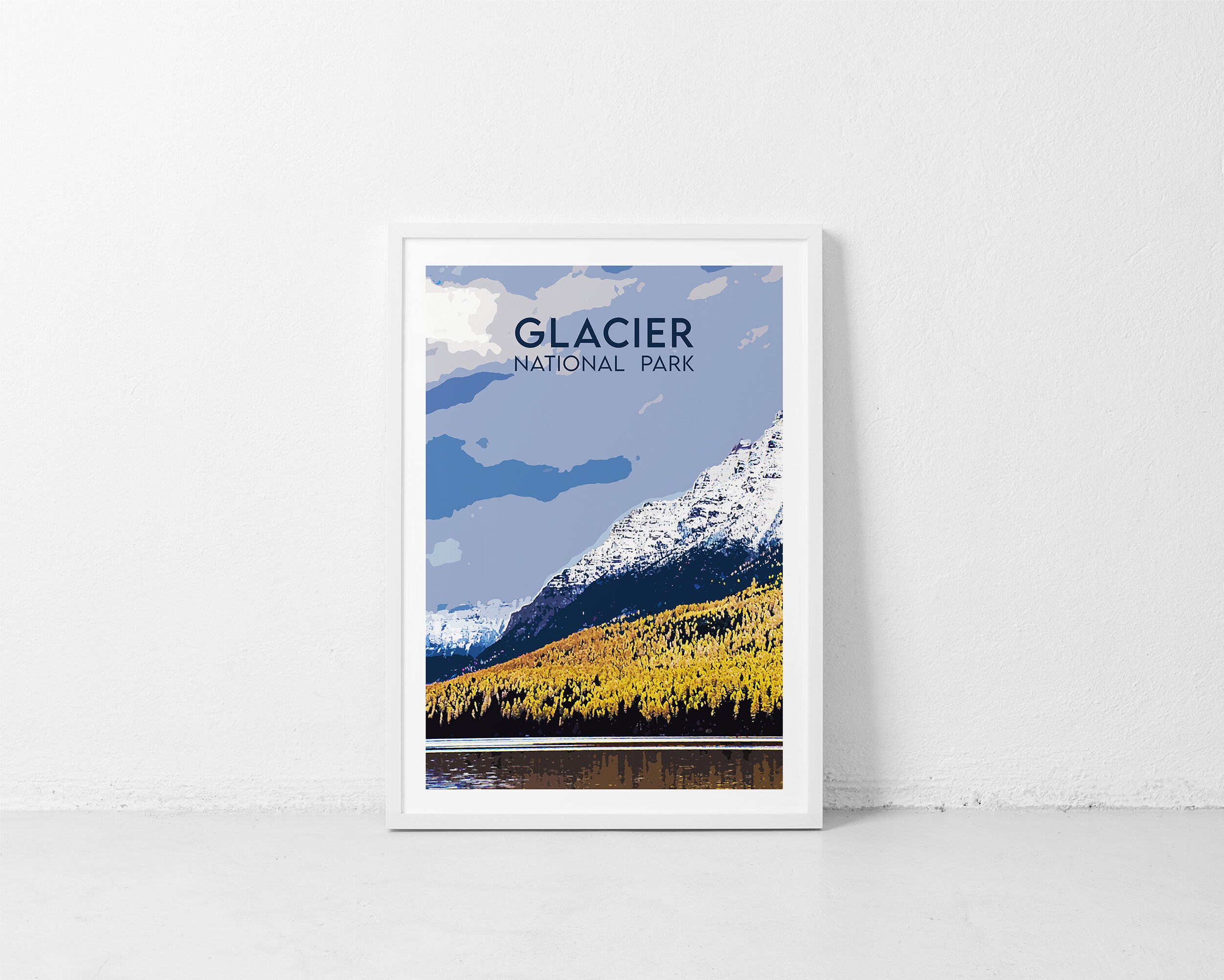 Glacier Print National Park Service NPS Illustration - Etsy