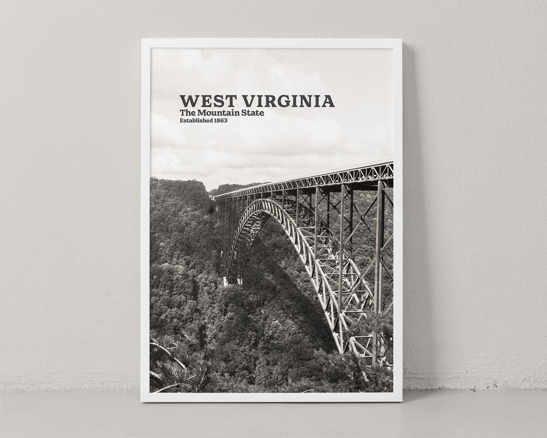 West Virginia Poster - West Virginia Print - West Virginia Wall Art ...