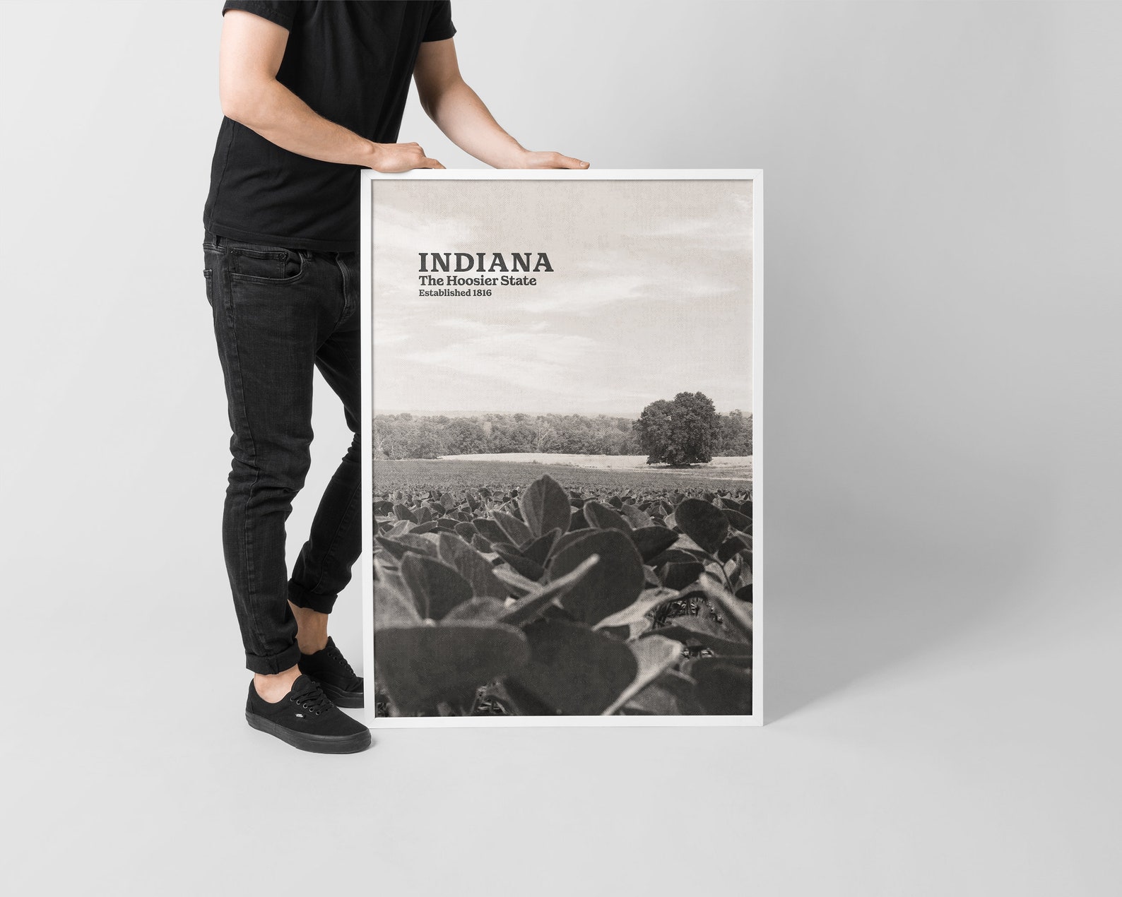 Indiana Poster Indiana Print Indiana Wall Art Indiana - Etsy