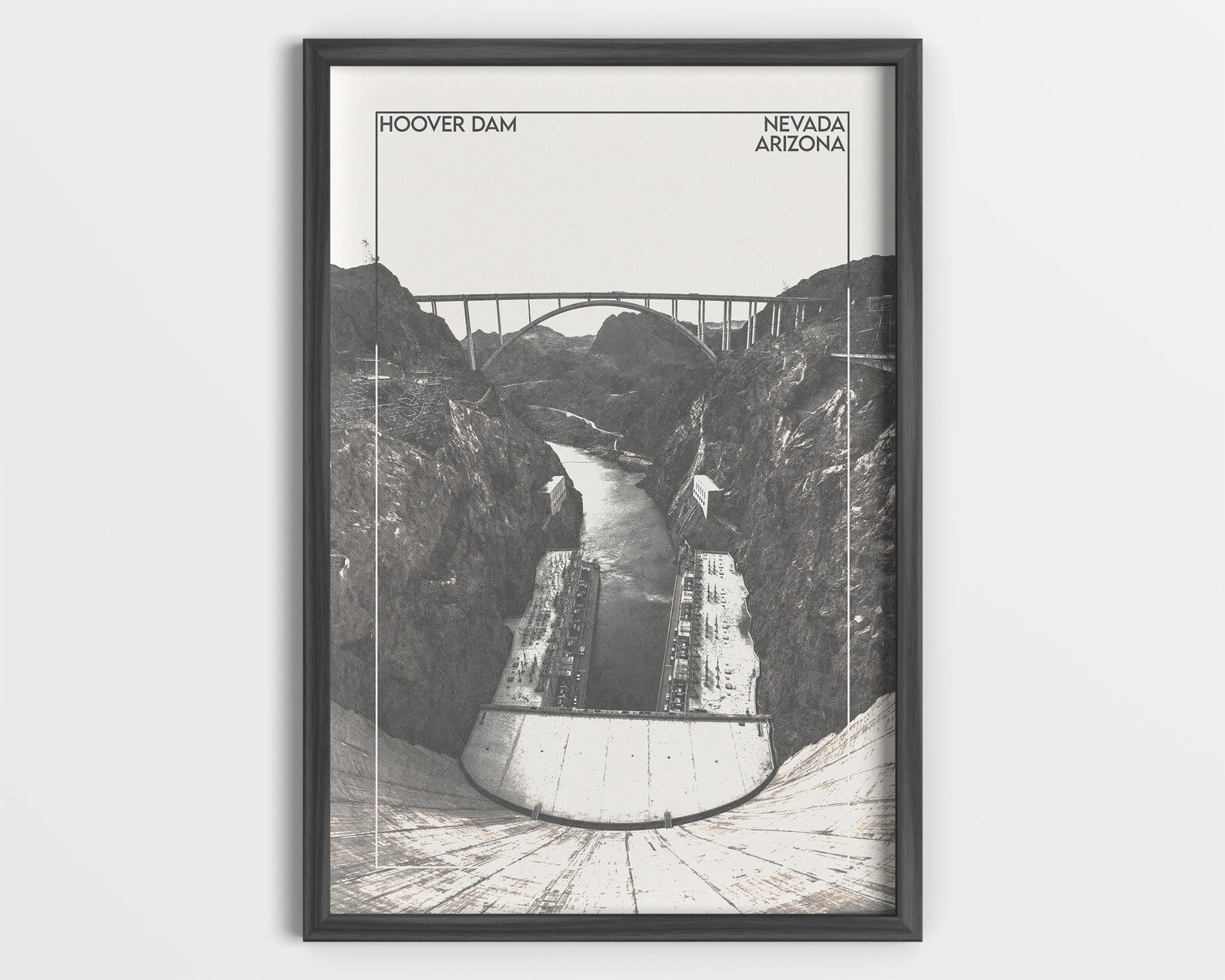 Hoover Dam Poster Nevada Poster Arizona Poster | Etsy