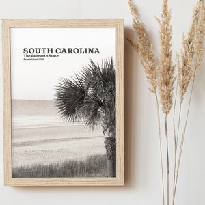 South Carolina Poster - South Carolina Print - South Carolina Wall Art ...