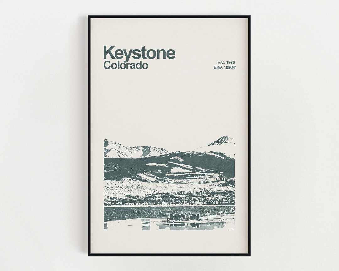 Keystone Colorado Poster - Minimalist Wall Art - Ski Colorado - Ski ...
