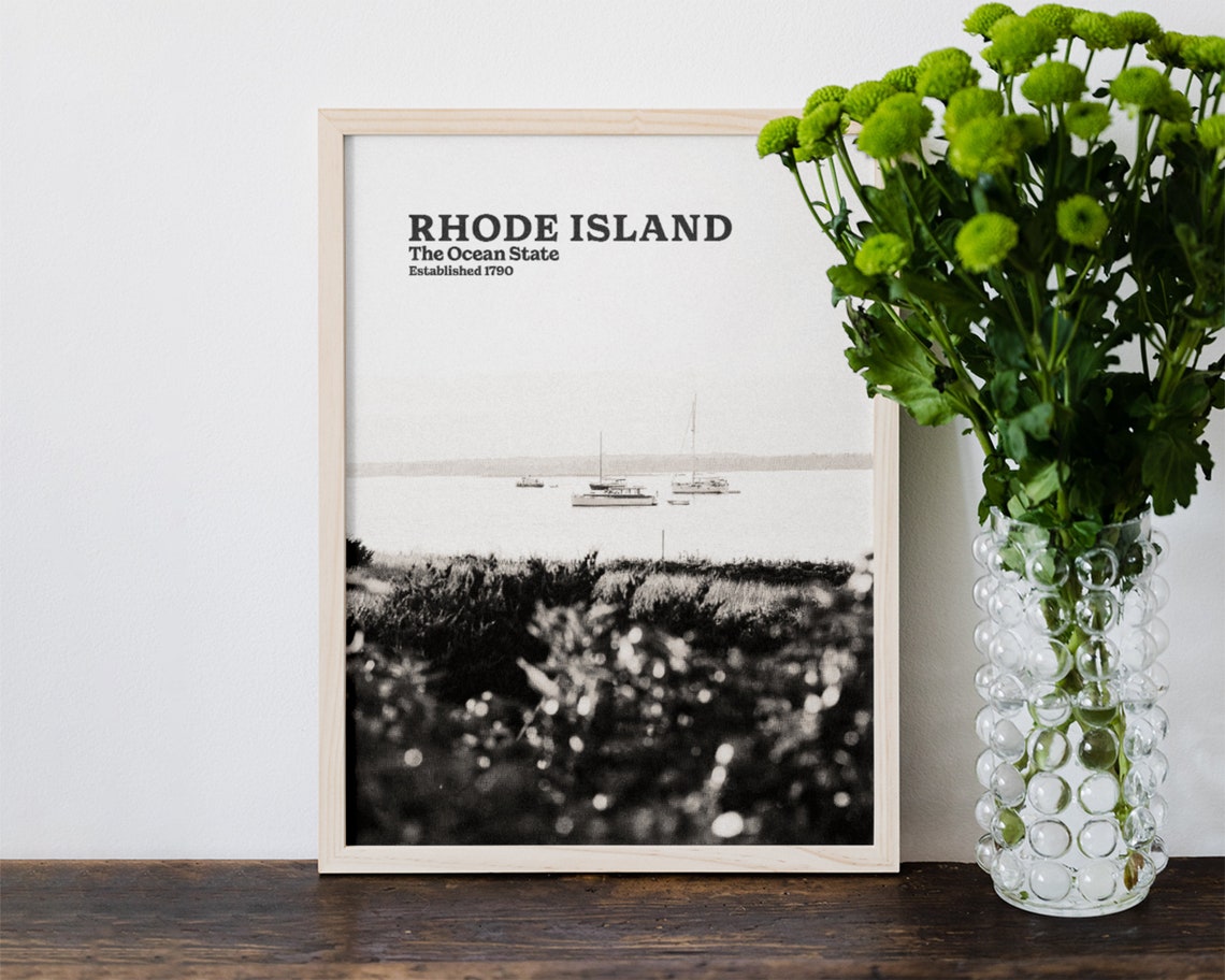 Rhode Island Poster Rhode Island Print Rhode Island Wall - Etsy