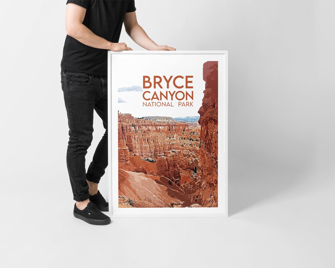 Bryce Canyon Print National Park Service NPS Illustration | Etsy
