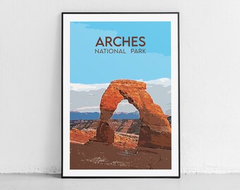 Delicate Arch / Arches National Park Poster / Utah Photography Print ...