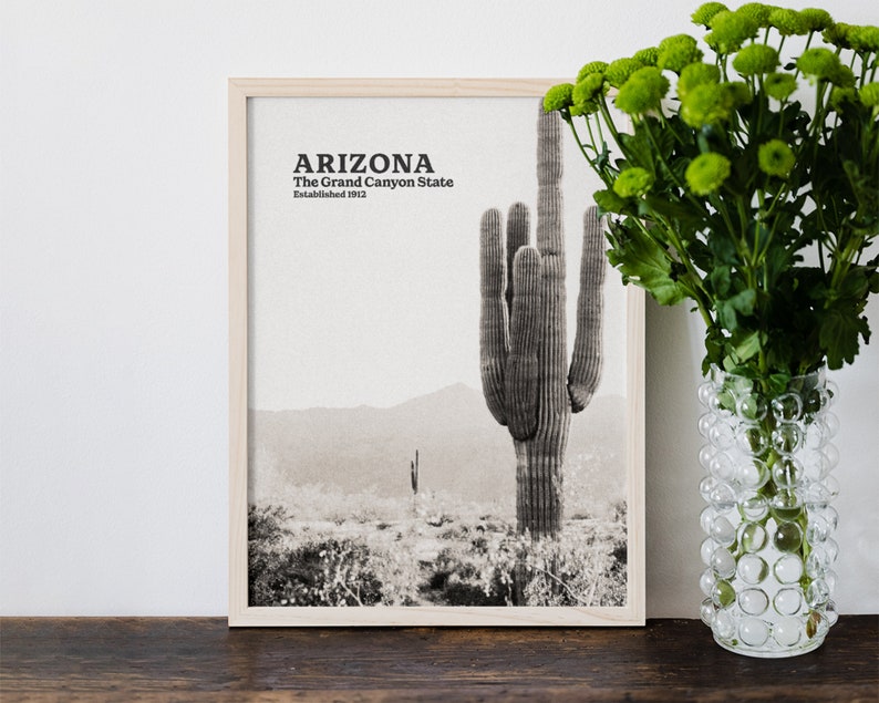 Arizona Poster Arizona Print Arizona Wall Art Arizona | Etsy