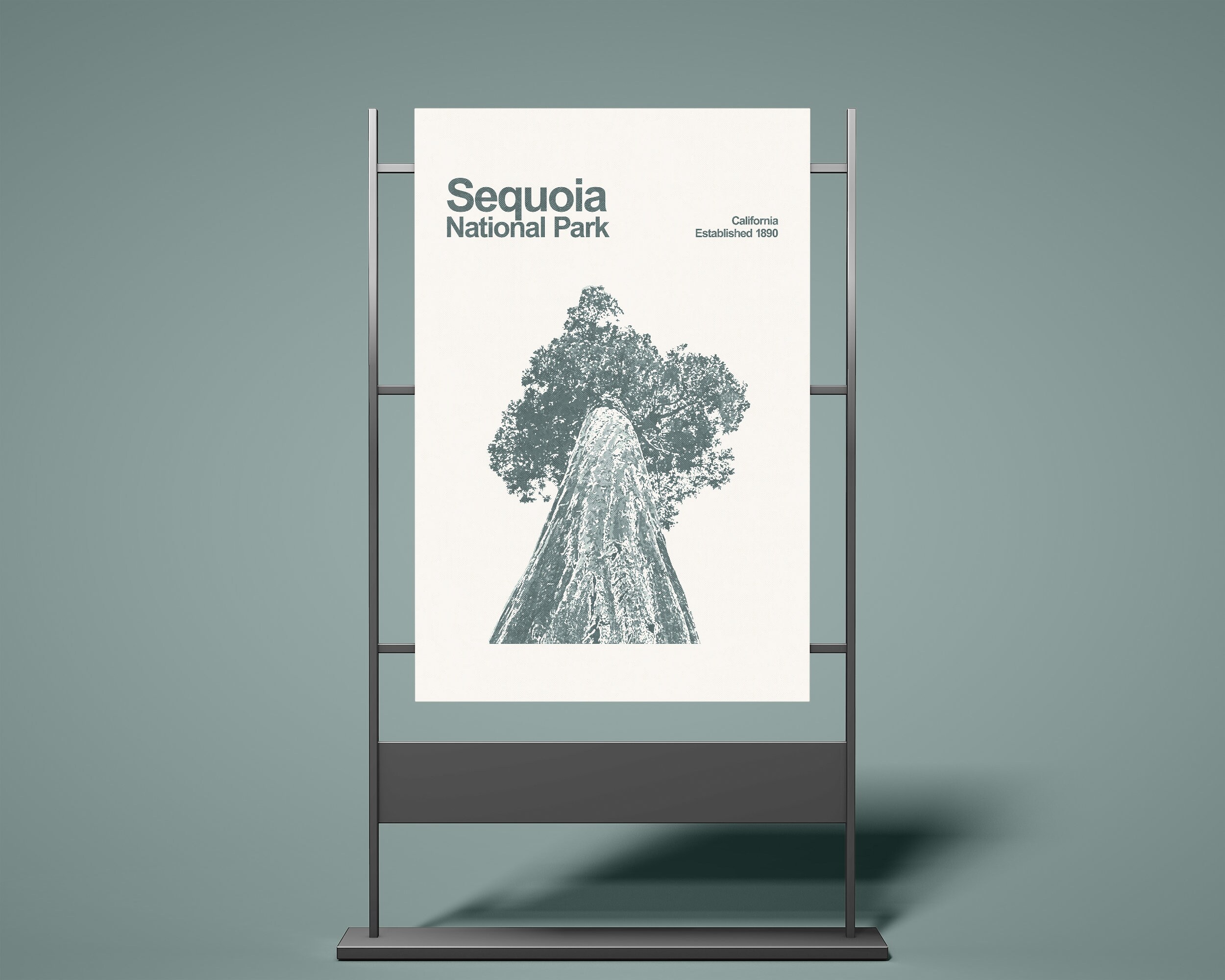 Sequoia National Park Poster Minimalist Wall Art National | Etsy