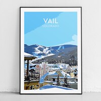 Vail Colorado Art Print - Etsy