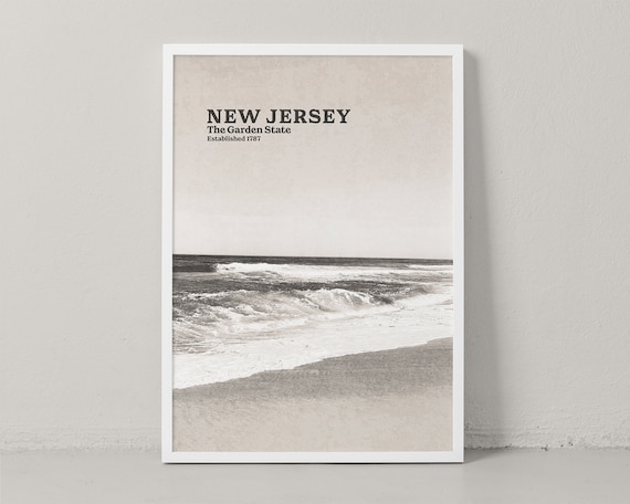 New Jersey Poster New Jersey Print New Jersey Wall Art | Etsy