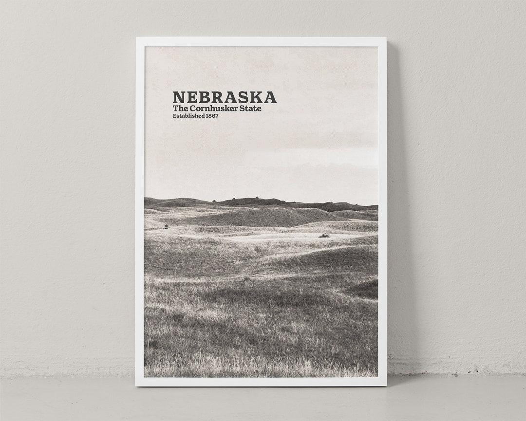 Nebraska Poster - Nebraska Print - Nebraska Wall Art - Nebraska ...